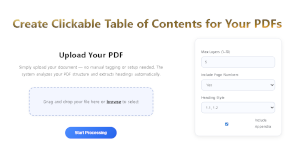 PDF Table of Contents Generator | AI-Powered Clickable TOC for Any PDF